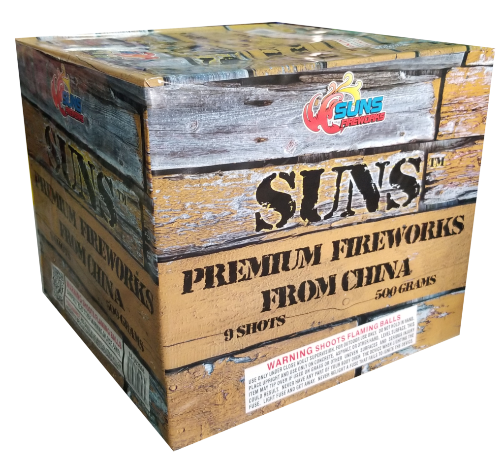 SUNS PREMIUM FIREWORKS 9 SHOT SUNS - MILLER FIREWORKS