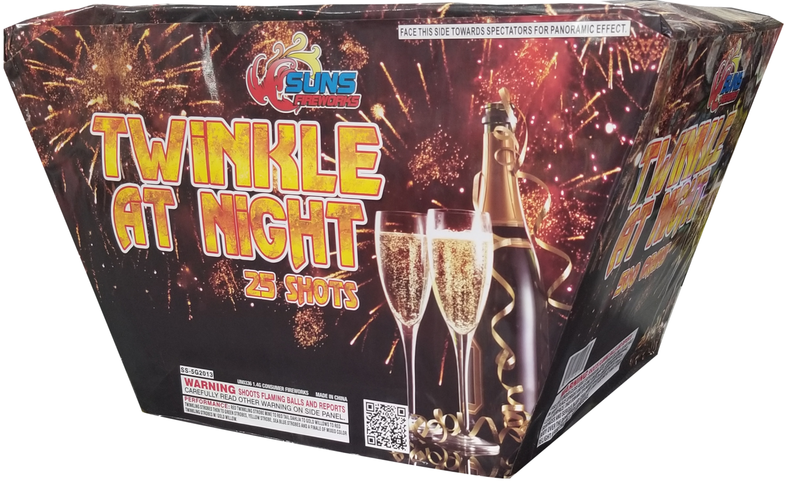 TWINKLE AT NIGHT 25 SHOT SUNS - MILLER FIREWORKS