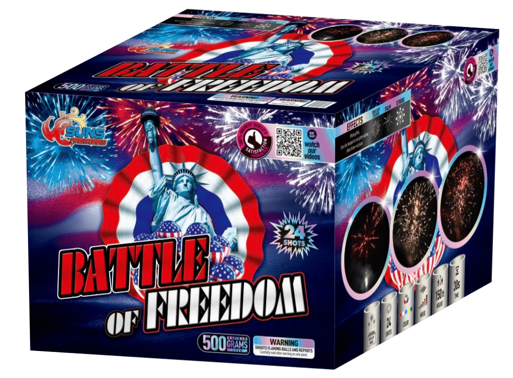 BATTLE OF FREEDOM 24 SHOT SUNS - MILLER FIREWORKS