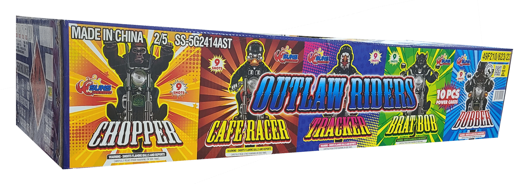 OUTLAW RIDERS SERIES 9 SHOT SUNS - MILLER FIREWORKS